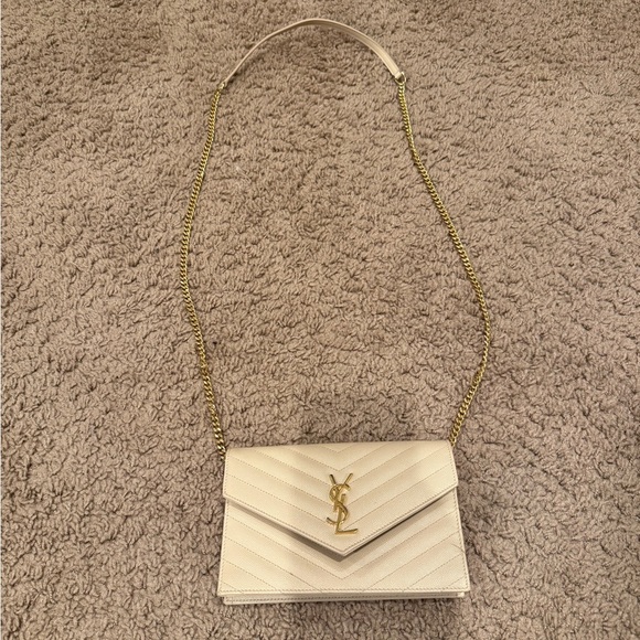 Yves Saint Laurent | Bags | Ysl Cassandre Envelope Chain Wallet ...